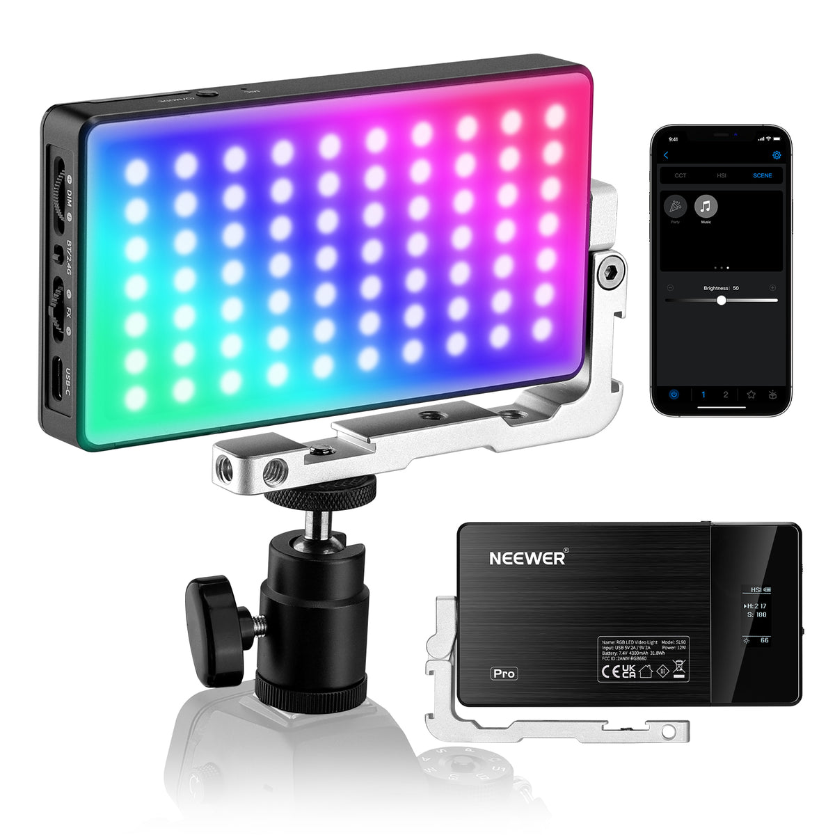 NEEWER SL90 Aluminum Alloy RGB Panel Video Light - NEEWER – NEEWER.FR