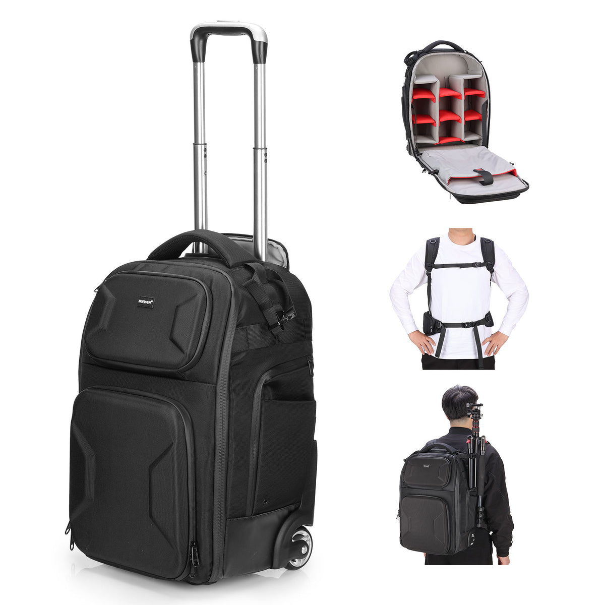 NEEWER PB027 Carry On Camera Roller Bag - NEEWER
