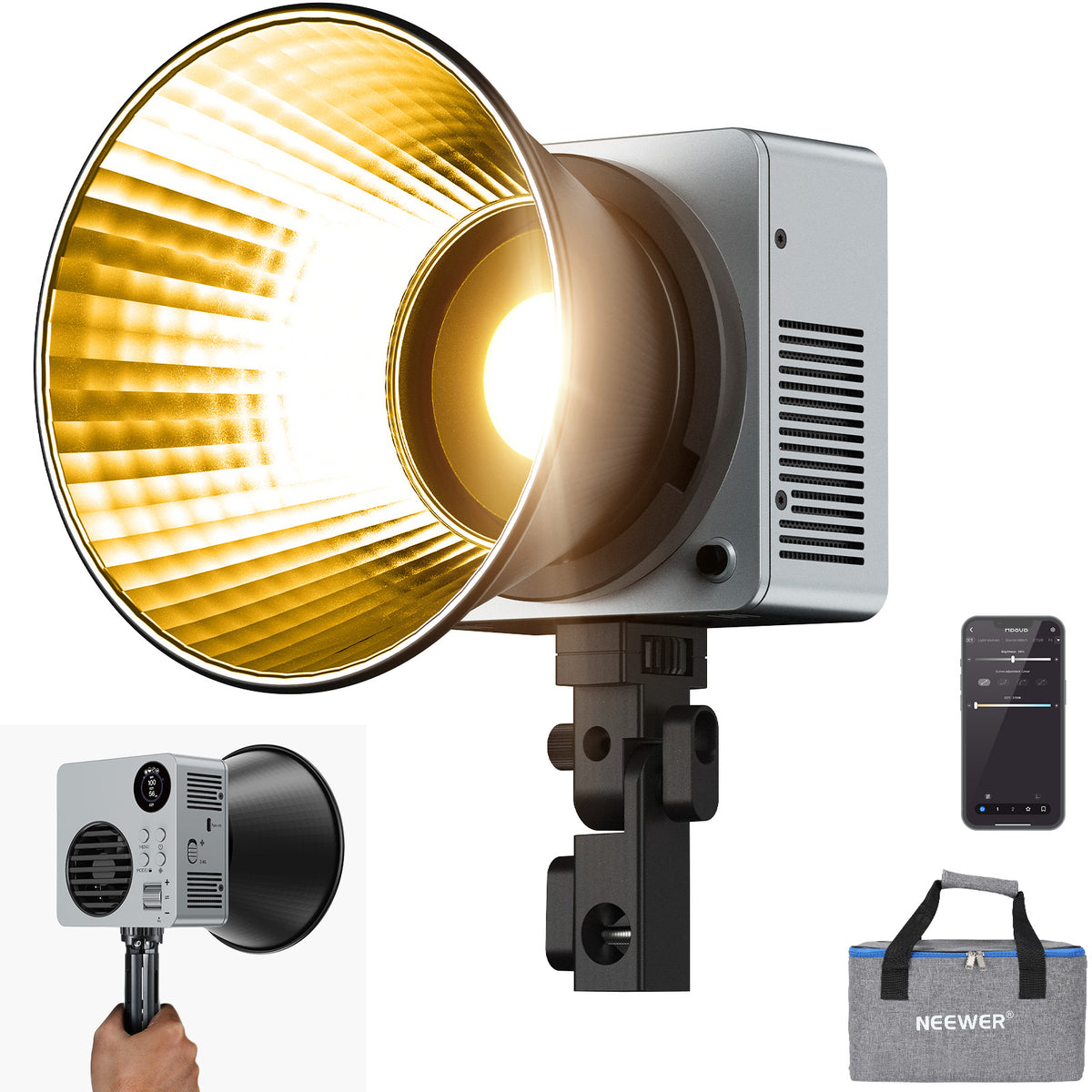 NEEWER HB80B 80W Bi Color Mini COB LED Video Light - NEEWER
