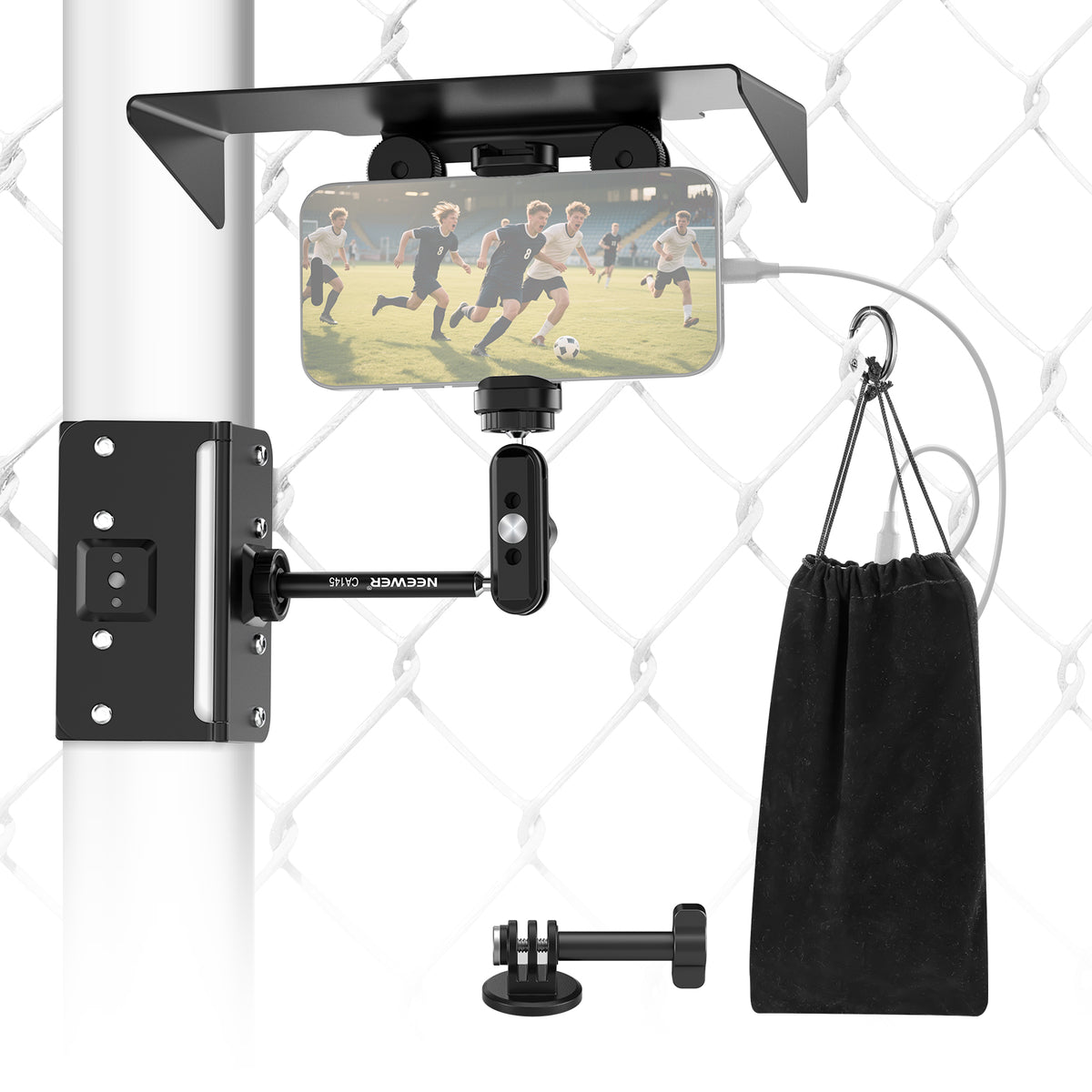 NEEWER CA145 Magnetic Fence Mount Stand with Hood Kit