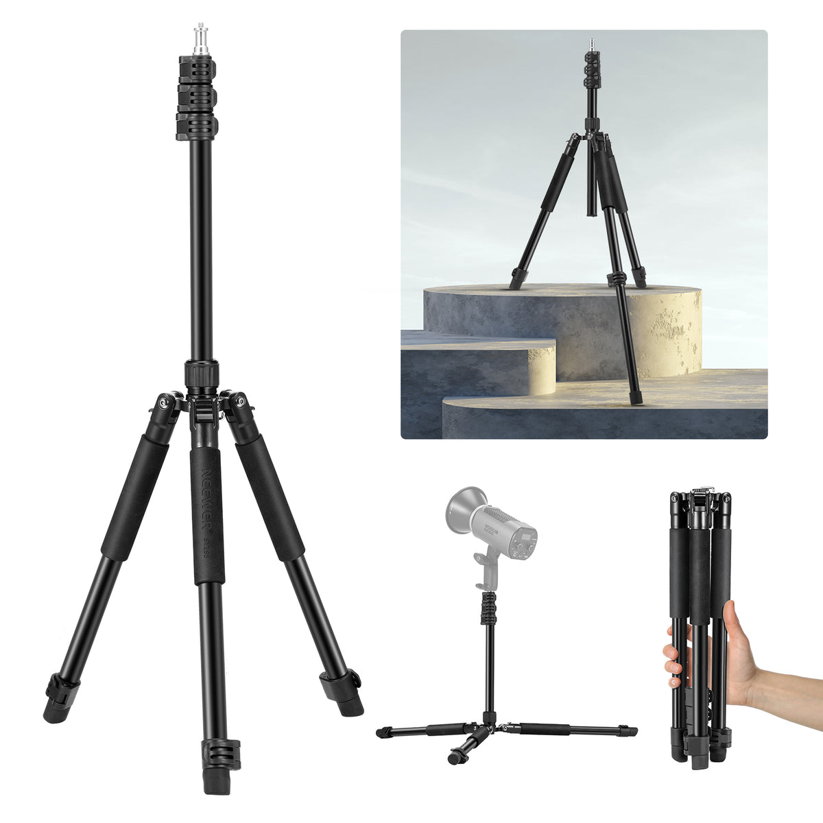 NEEWER ST195 1.5-6.4ft Aluminum Light Stand - NEEWER – NEEWER.FR