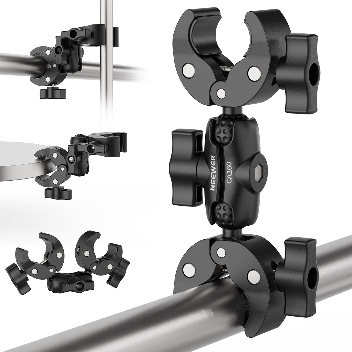 NEEWER CA160 Double Super Clamp avec Magic Arm